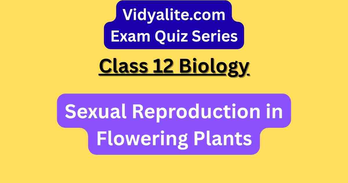 Class 12 biology Sexual Reproduction in Flowering Plants Free quiz test